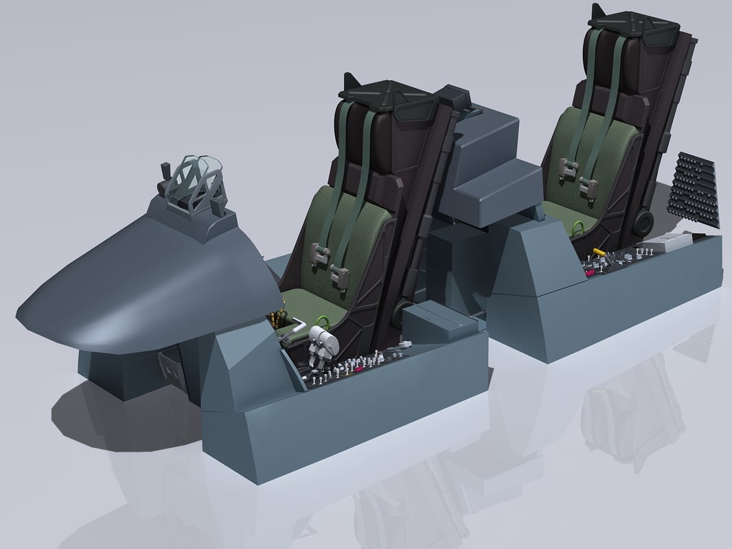 f-14d cockpit 3d model