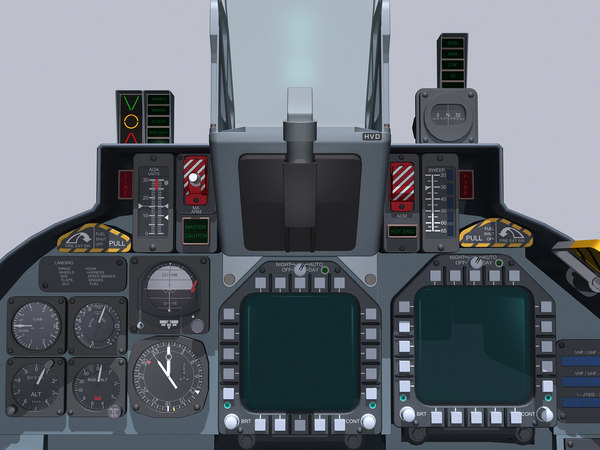 f-14d cockpit 3d model