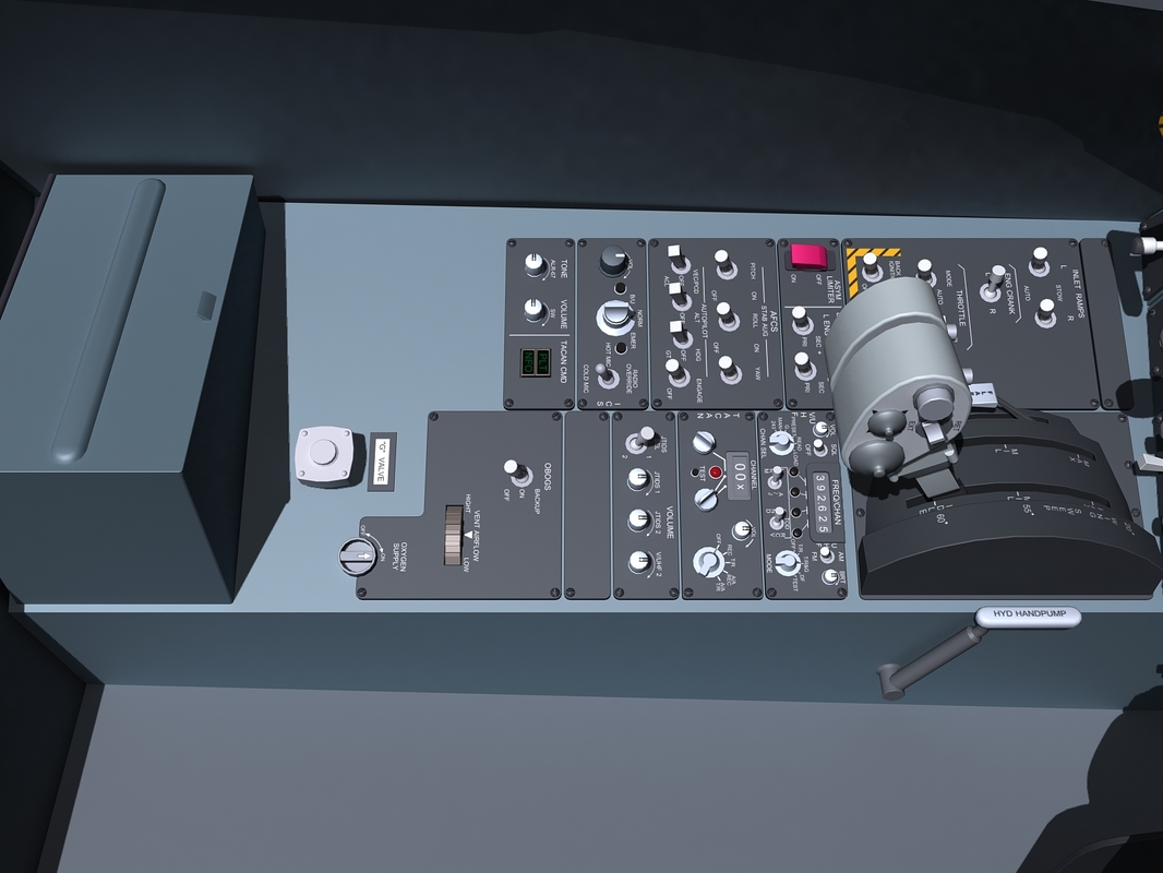 f-14d cockpit 3d model