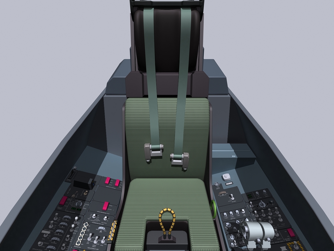 f-14d cockpit 3d model