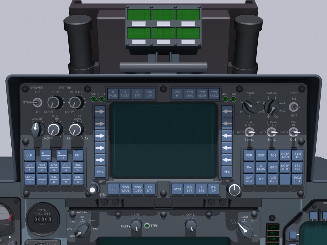 f-14d cockpit 3d model