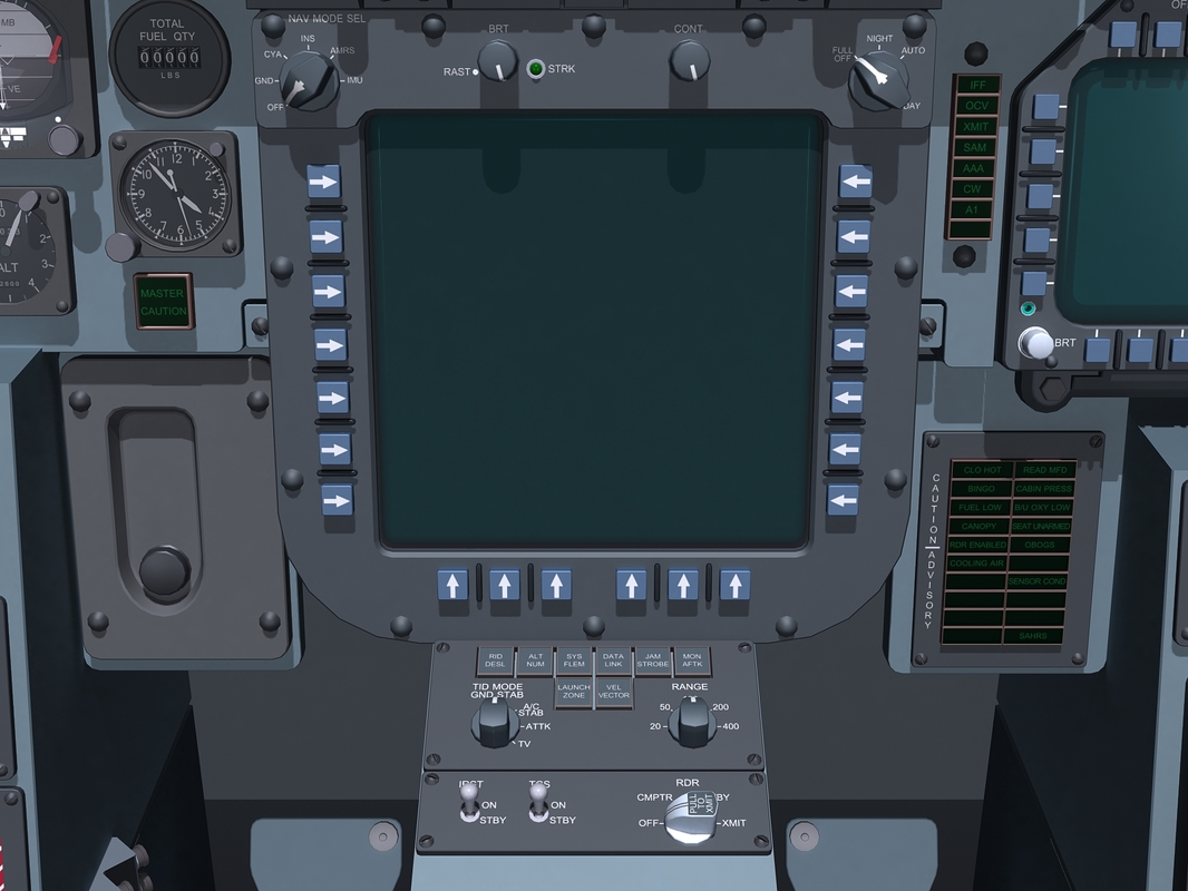 f-14d cockpit 3d model