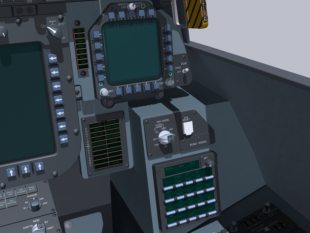f-14d cockpit 3d model