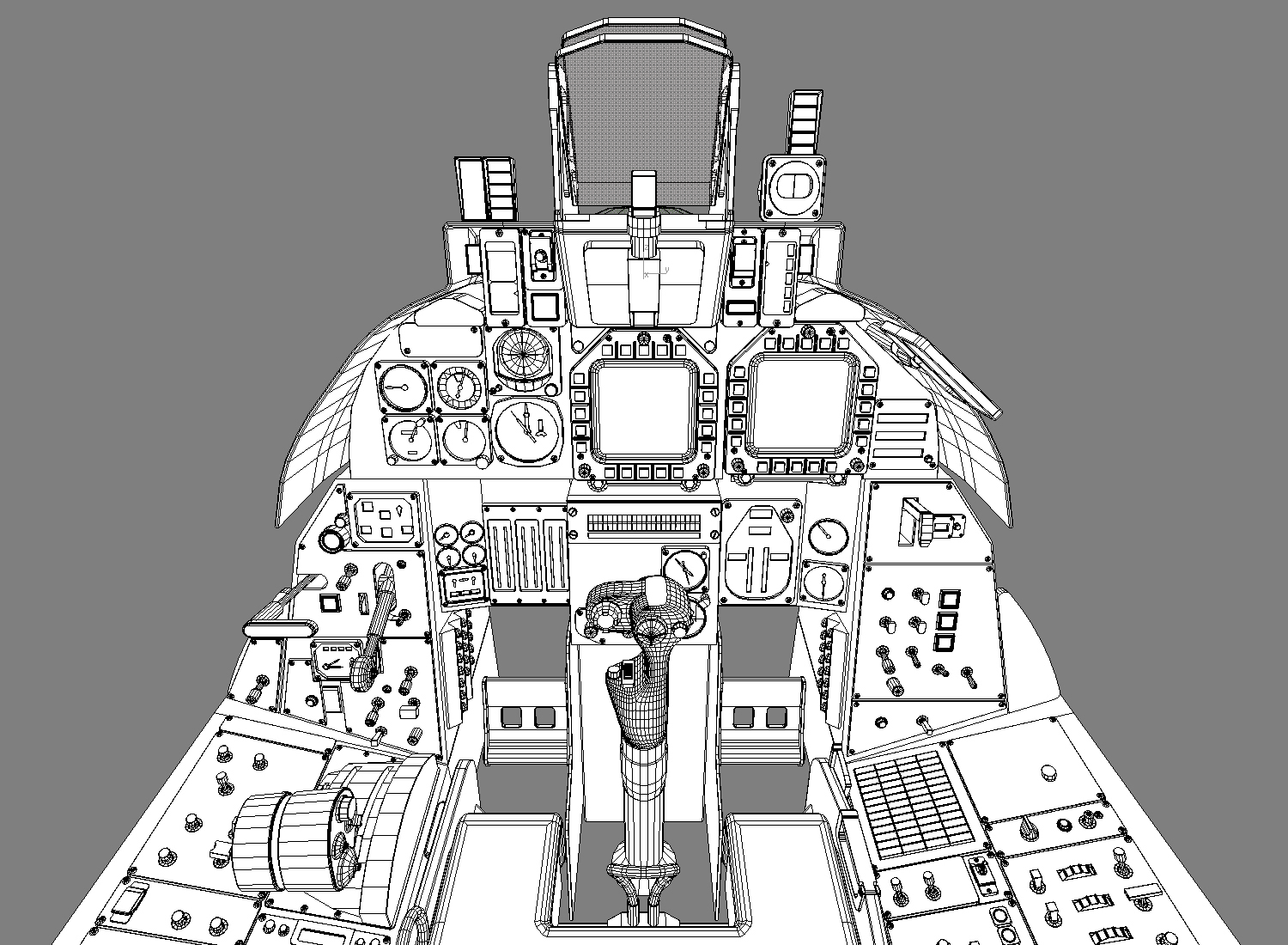 f-14d cockpit 3d model
