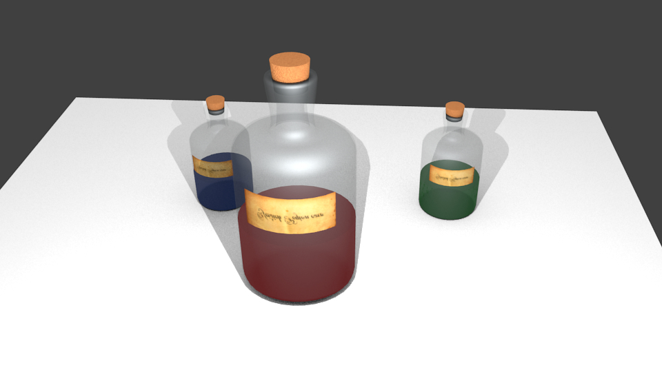 free obj model potion bottles