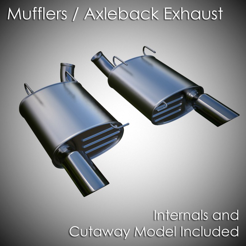 3d stock muffler model