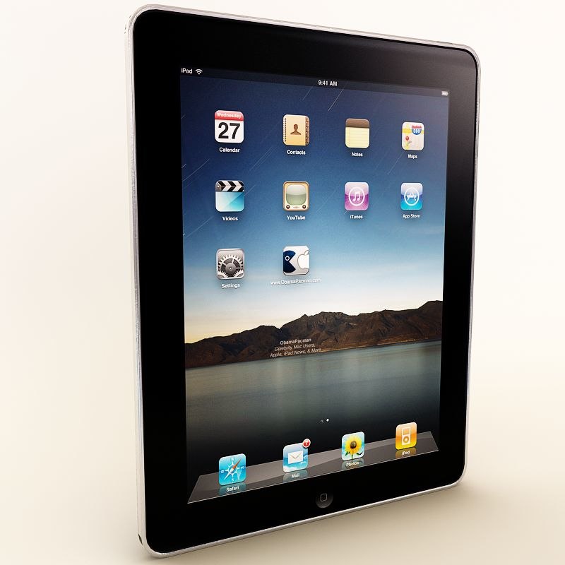 3d realistic ipad model
