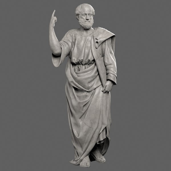 aristoteles sculpture 3d model