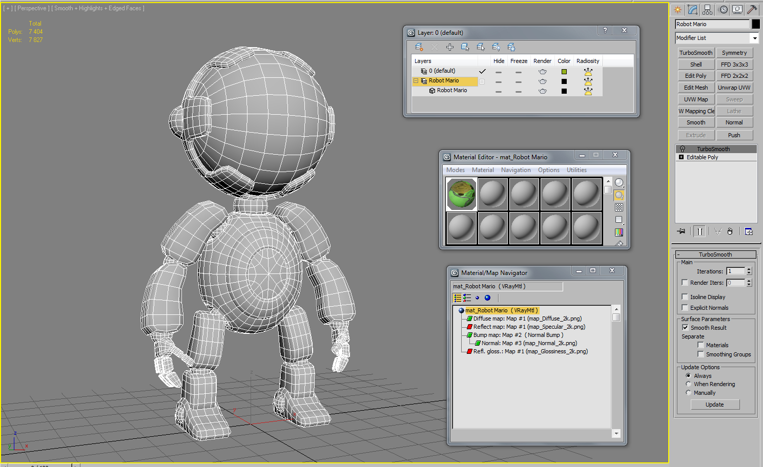 3d robot mario model