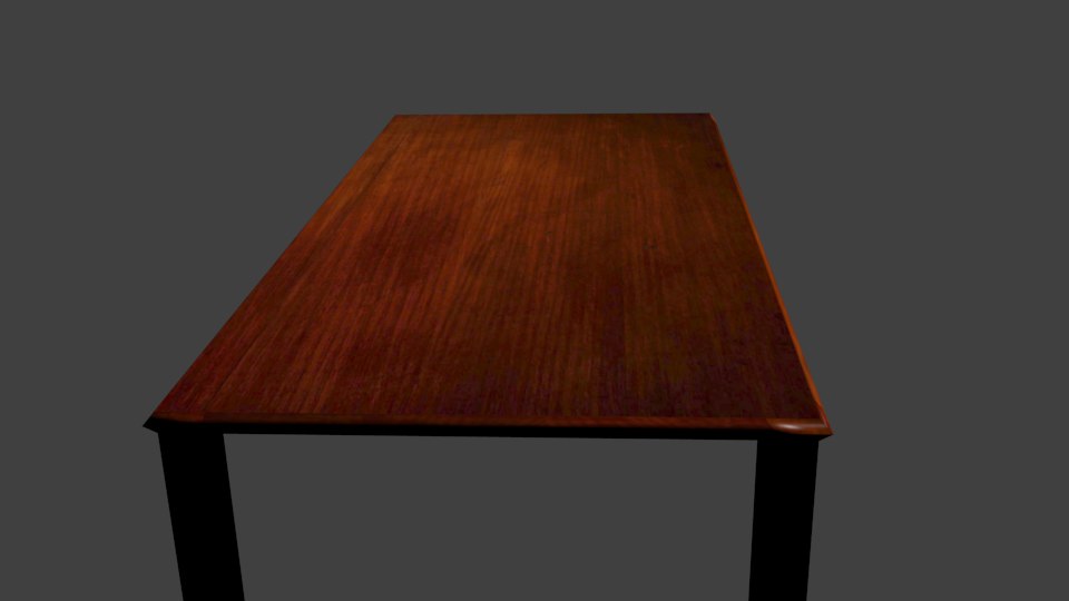 polished wood table 3ds