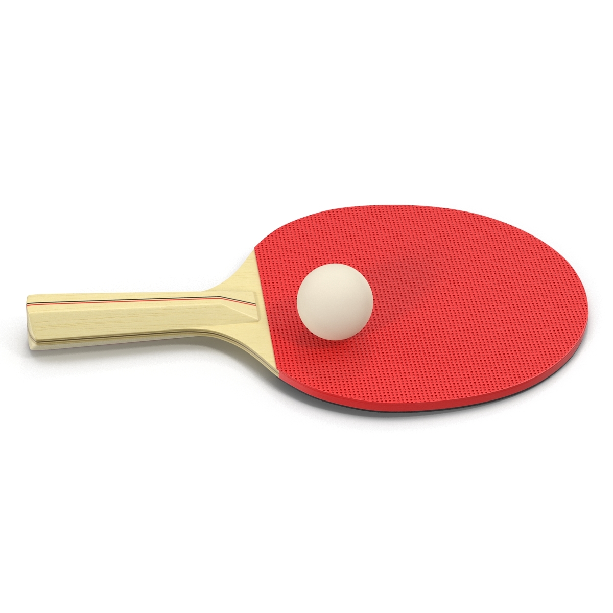 ping pong ball paddle 3d model