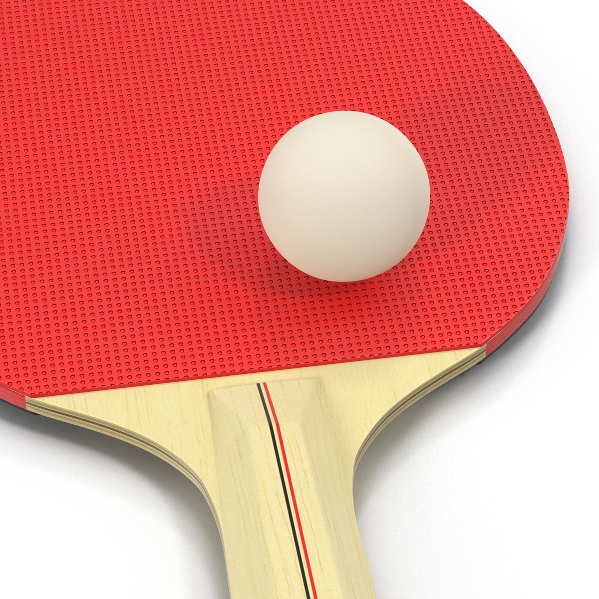 ping pong ball paddle 3d model