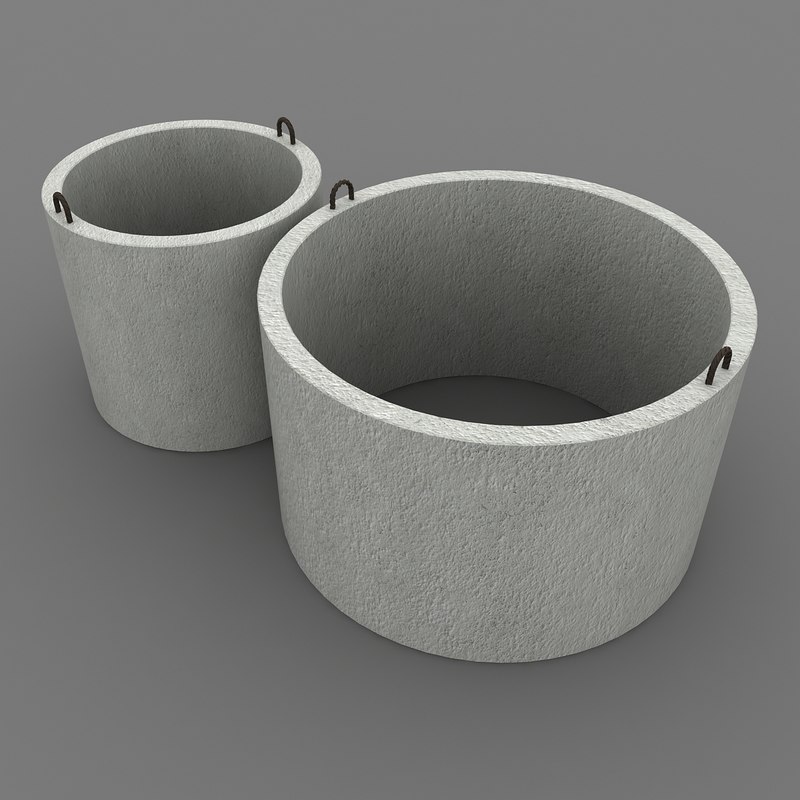 concrete rings materials 3d max