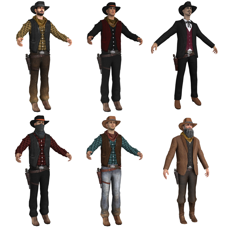 3d cowboy pack