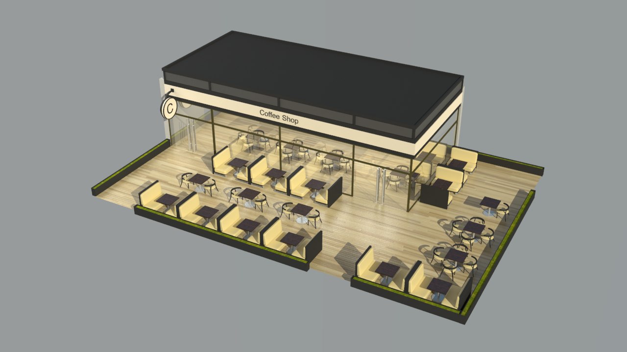 3d coffee shop