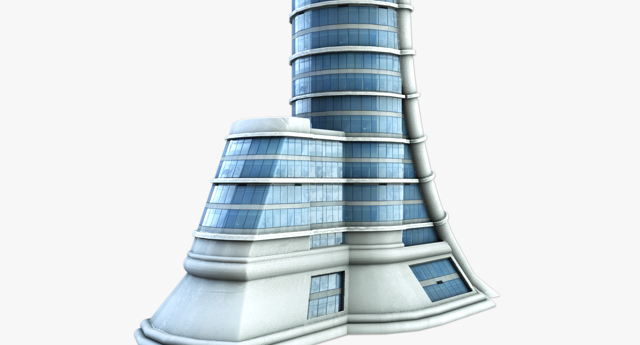 sci-fi futuristic building 3d model