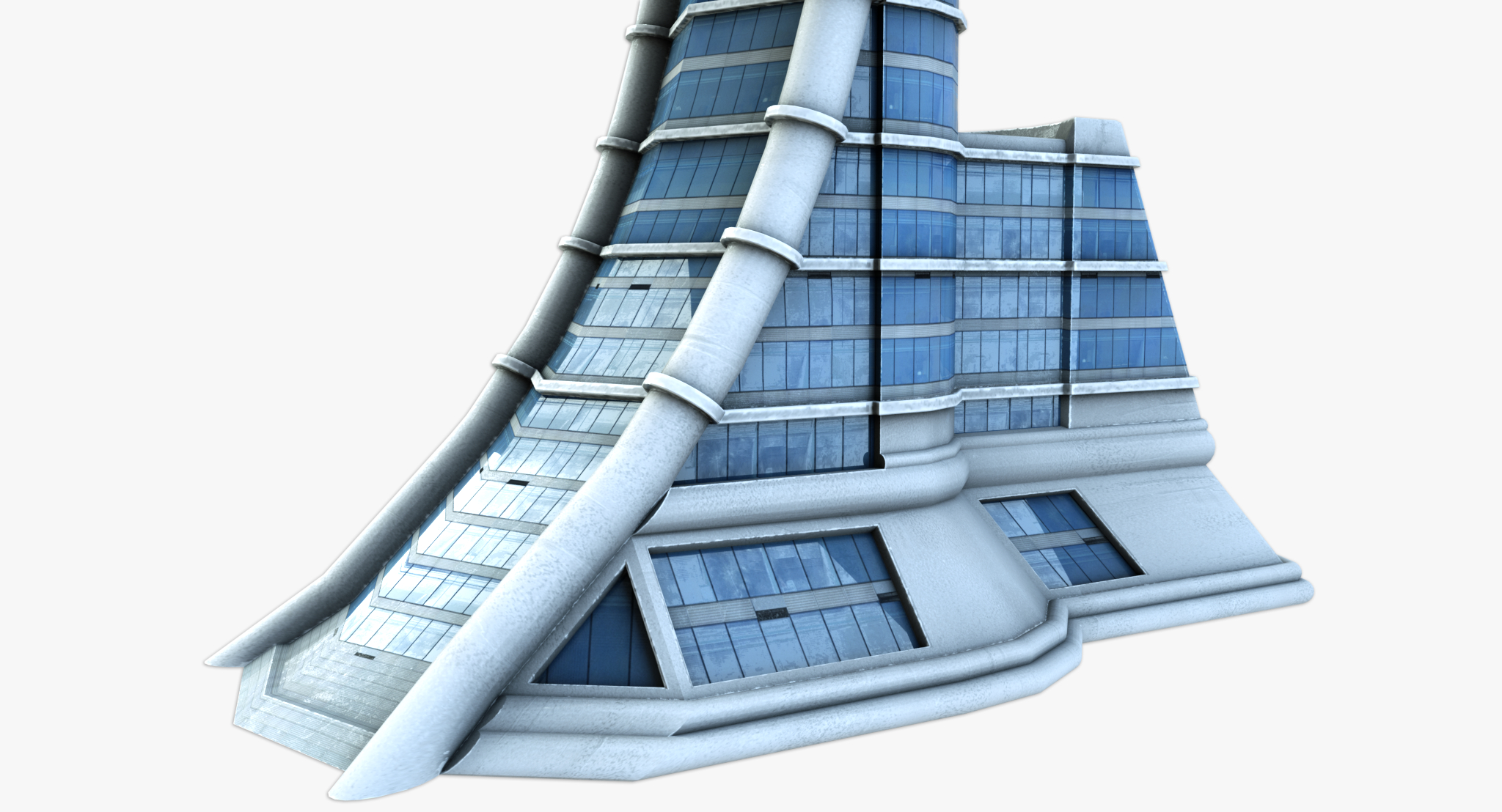 sci-fi futuristic building 3d model