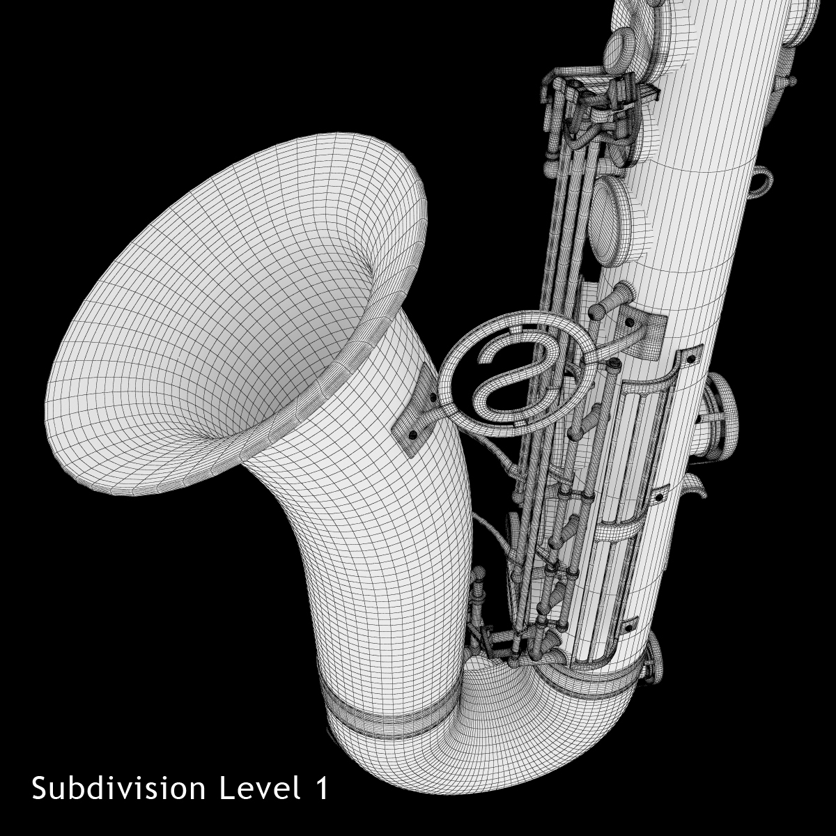 3d saxophone sax