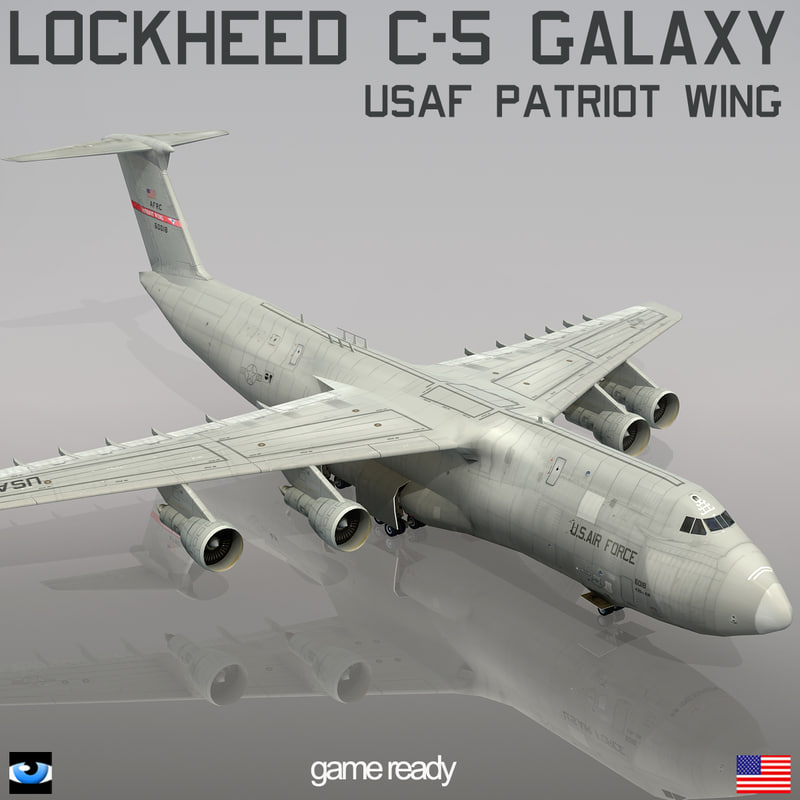 3d lockheed c-5 galaxy usaf model