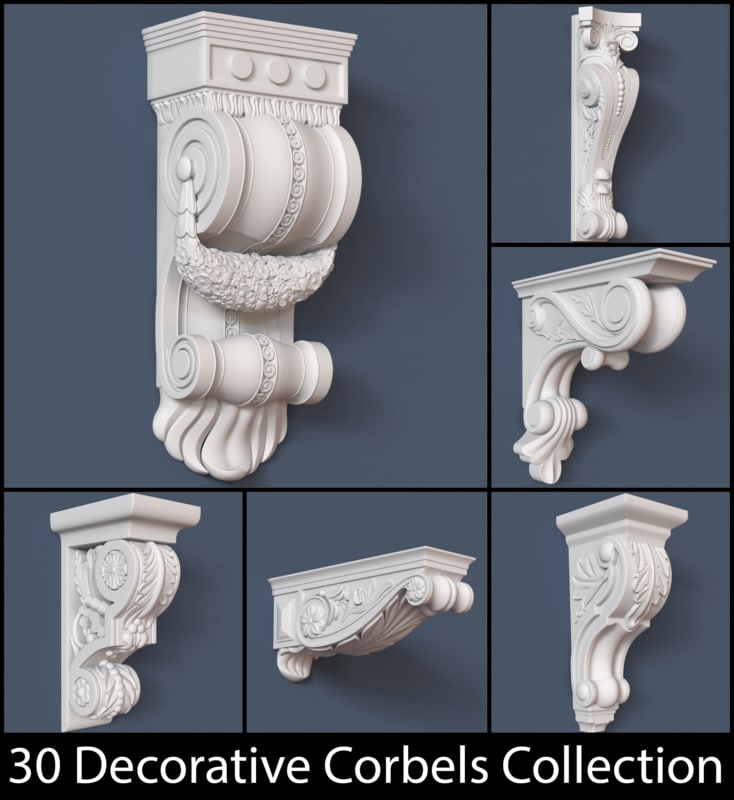 30 corbels 3d model