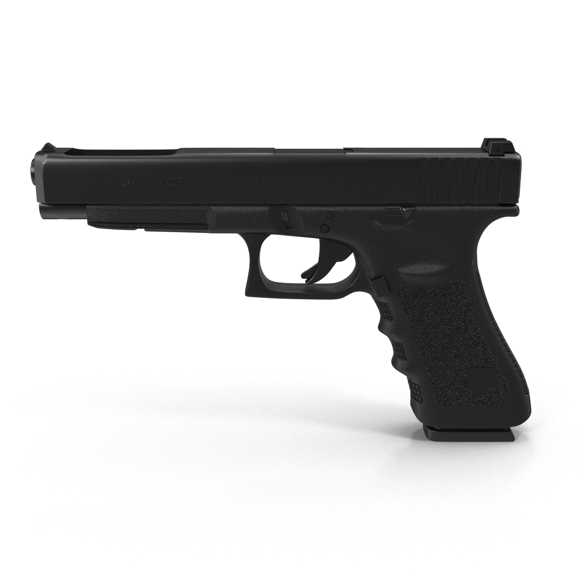 3ds max generic competition pistol black