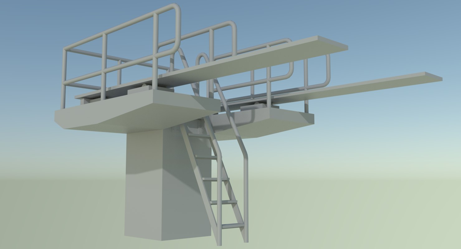 modèle 3D de plongeoir deux - TurboSquid 933948