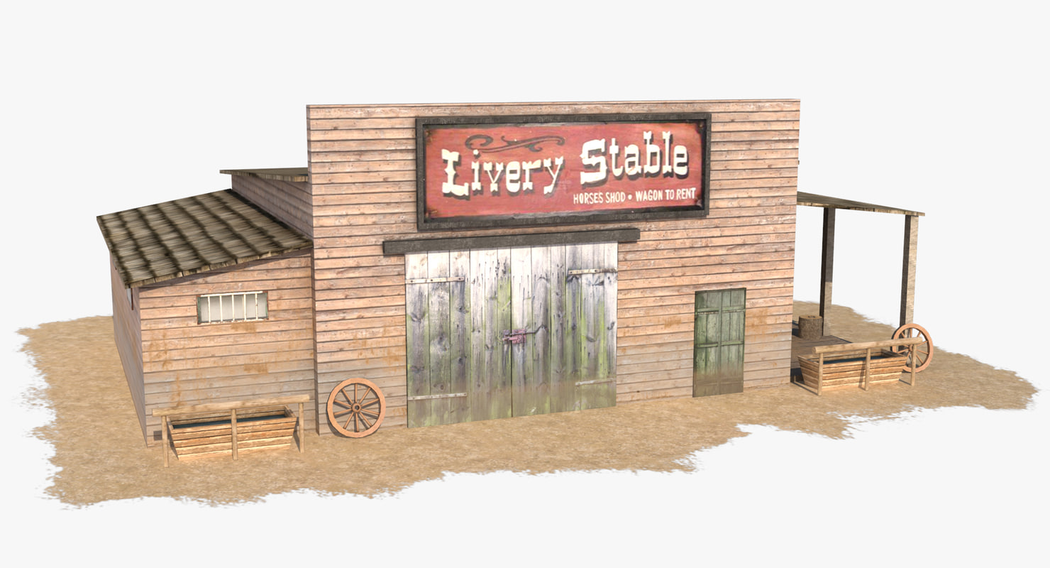 wild west stable house 3d max