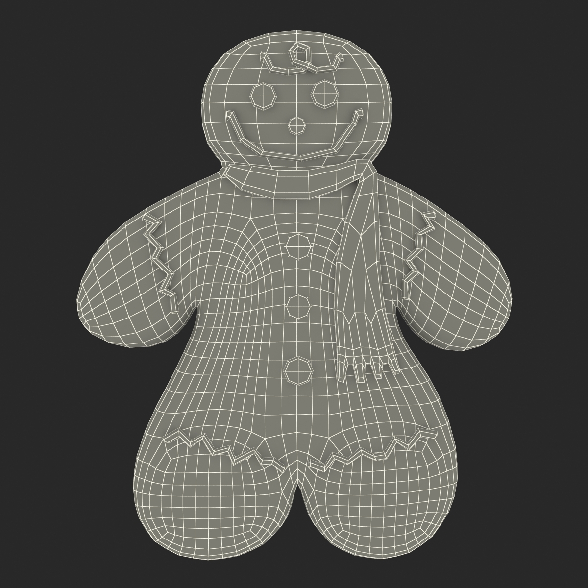 3d model gingerbread man modeled