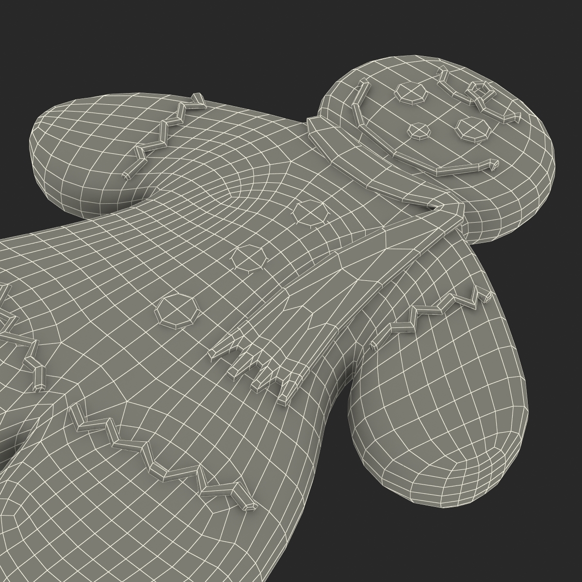 3d model gingerbread man modeled