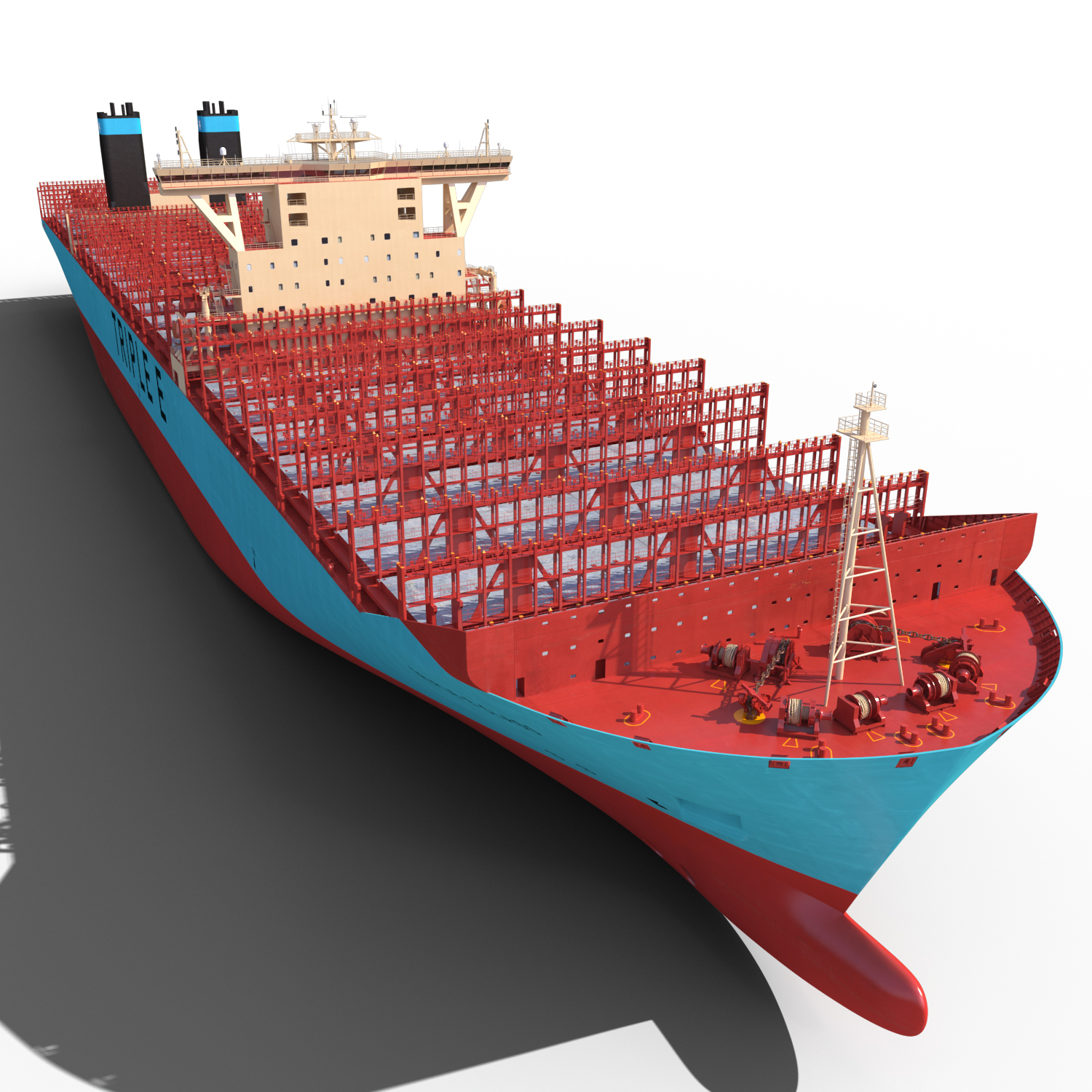 三E级集装箱船3D模型 - TurboSquid 934154