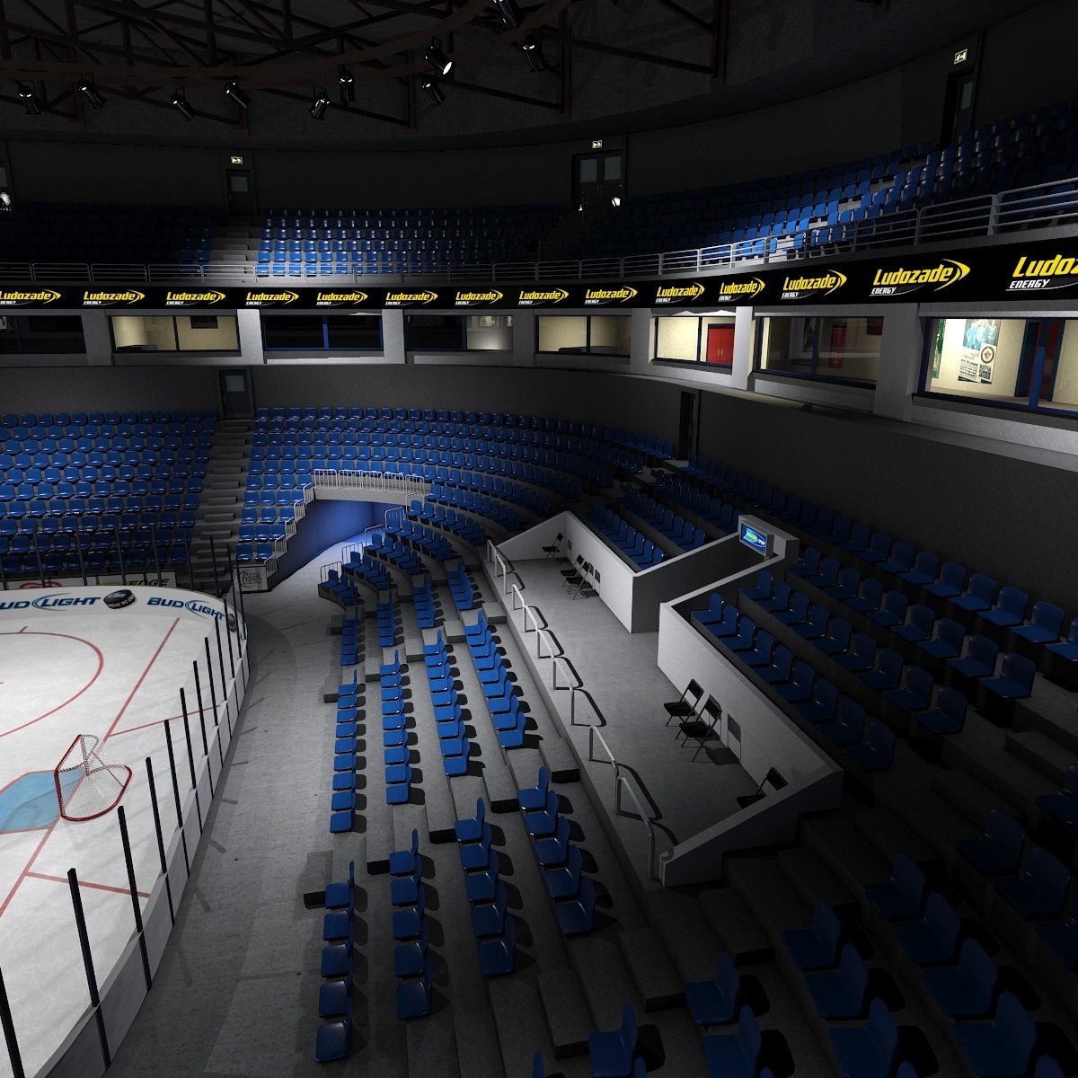 3d interior ice hockey
