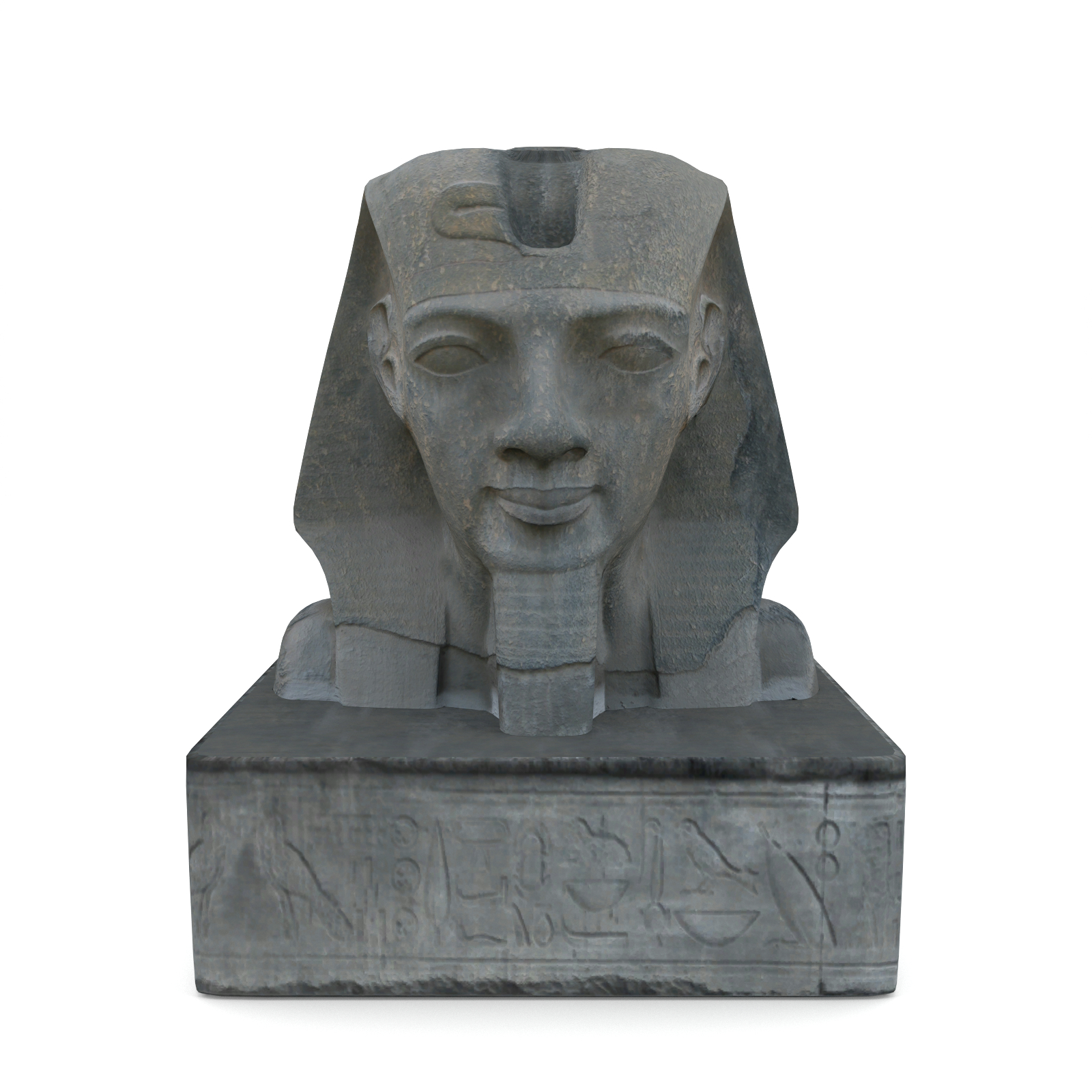 3d statue egyptian head