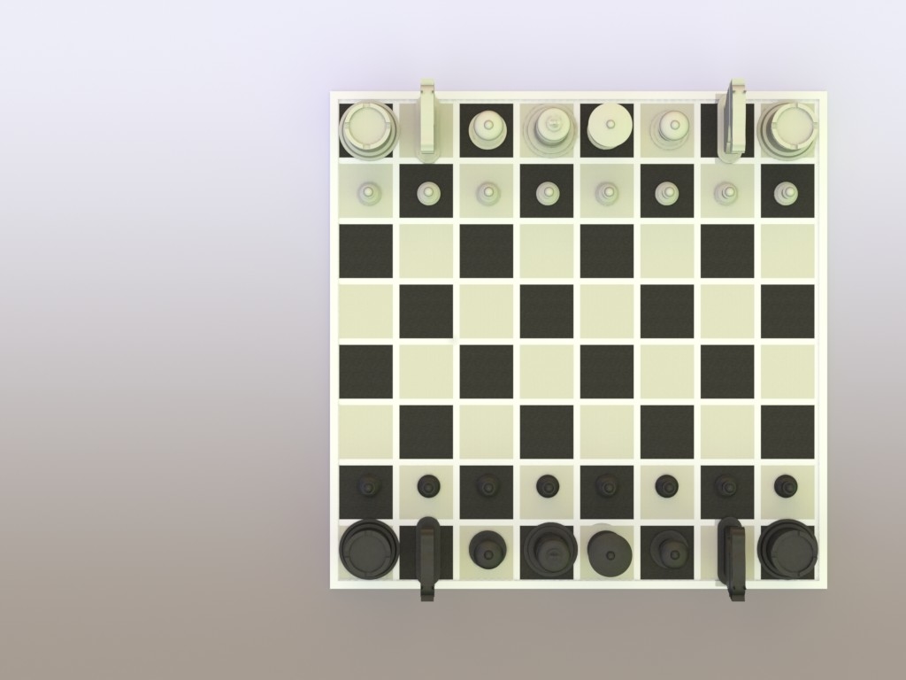 chess board 3d dwg