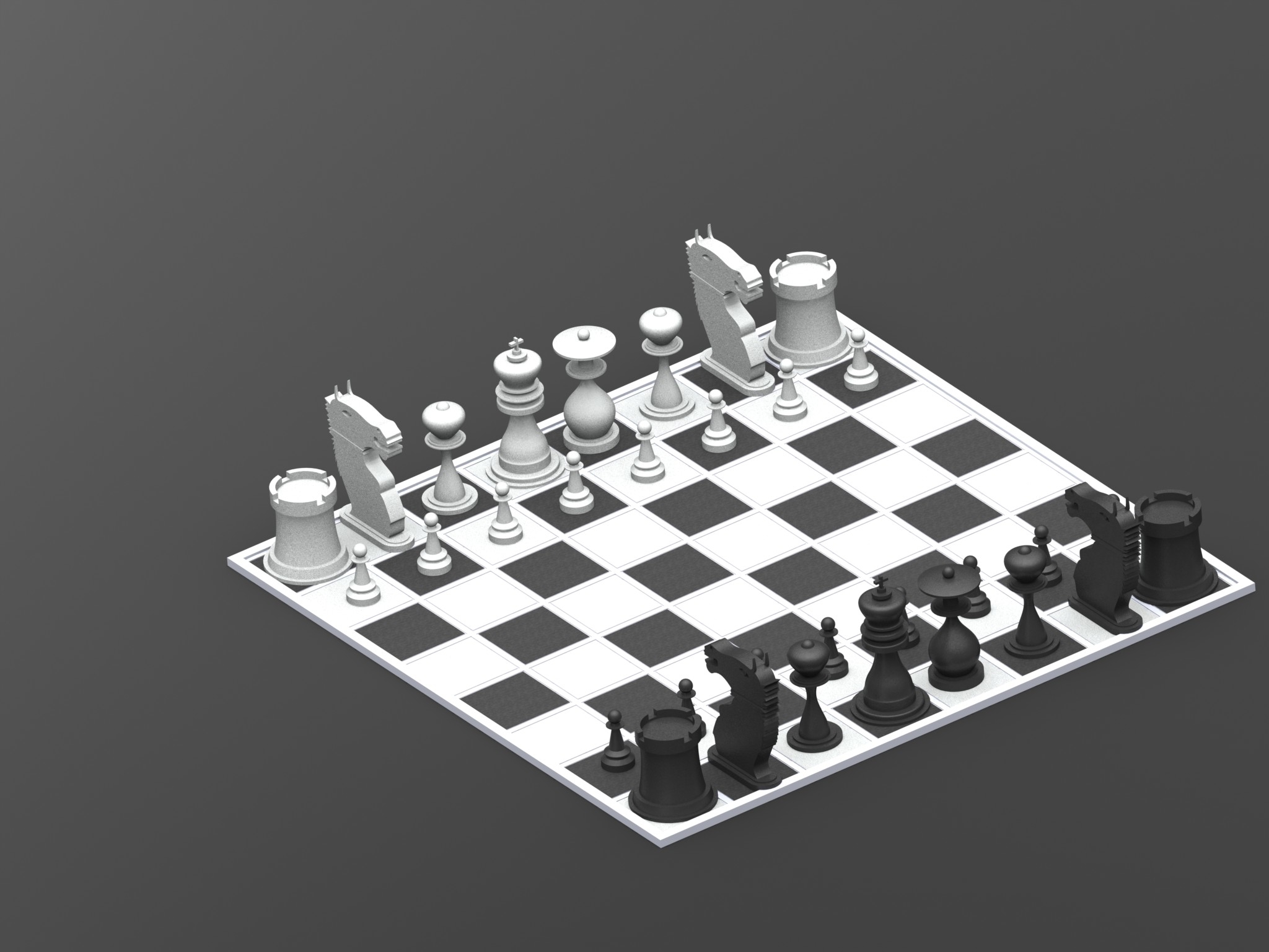 chess board 3d dwg