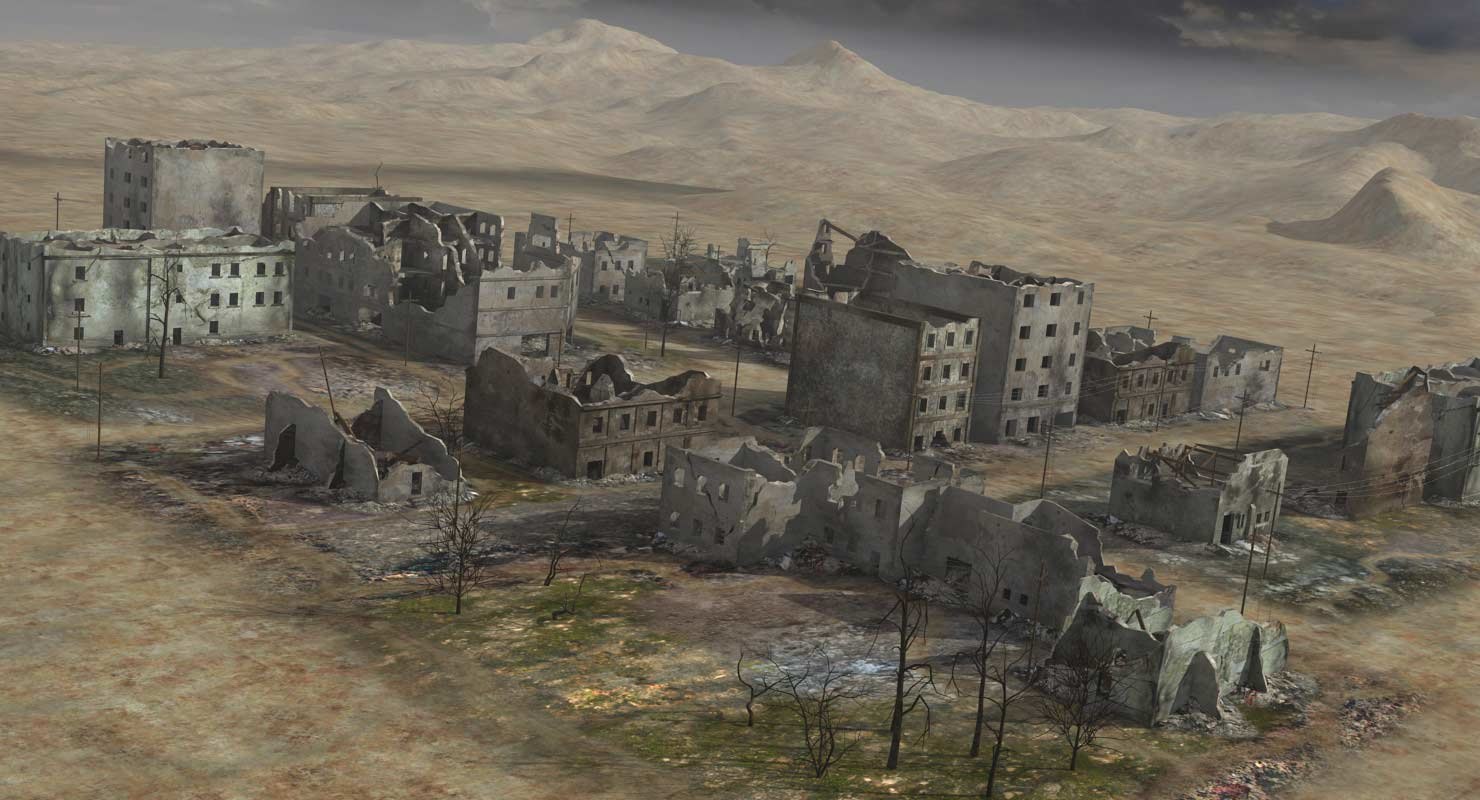 ruined city ww2 style max