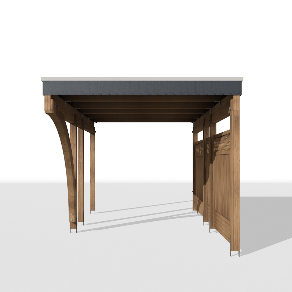 3d carport wood