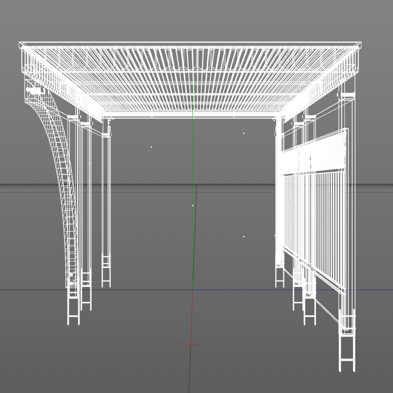 3d carport wood