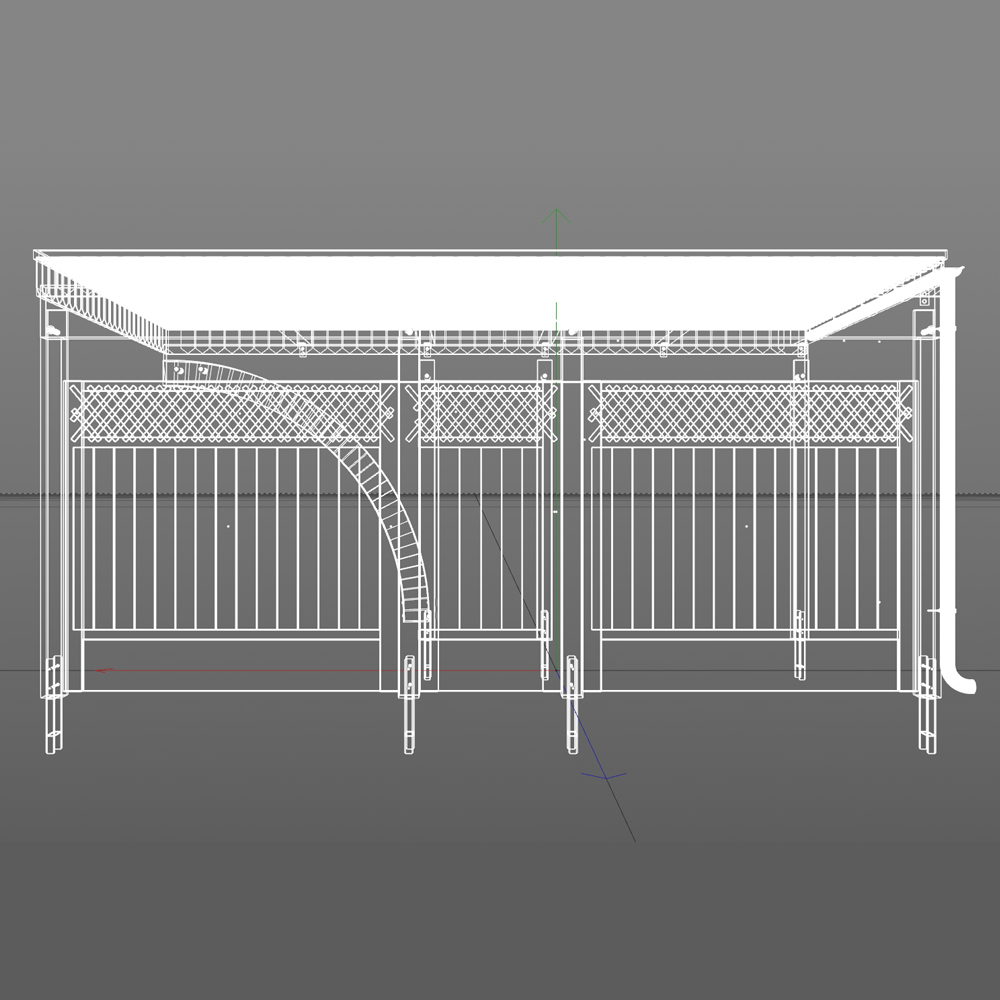 3d carport wood