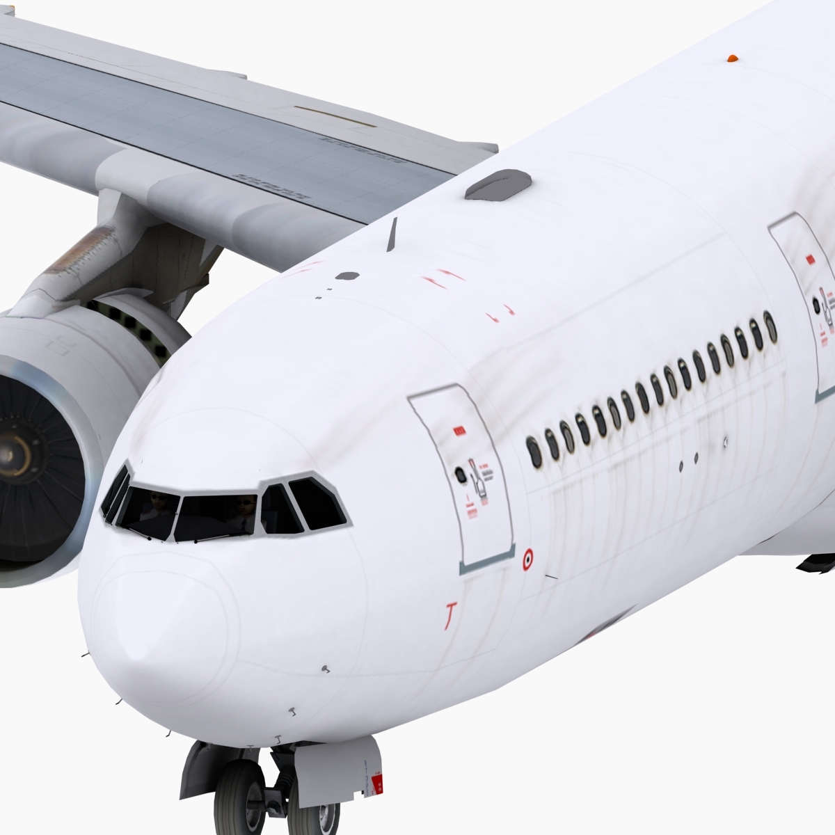 a330-300 pw engine 3d model