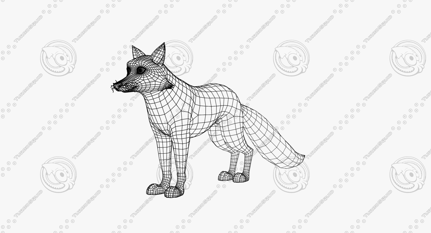 cartoon fox 3d x