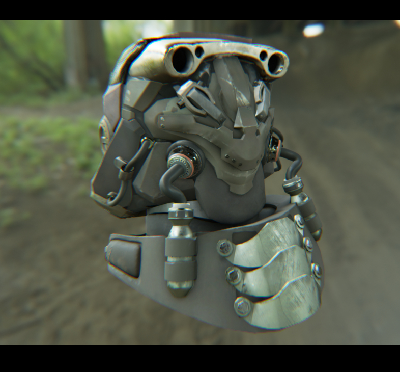 ready sci fi helmet 3d obj