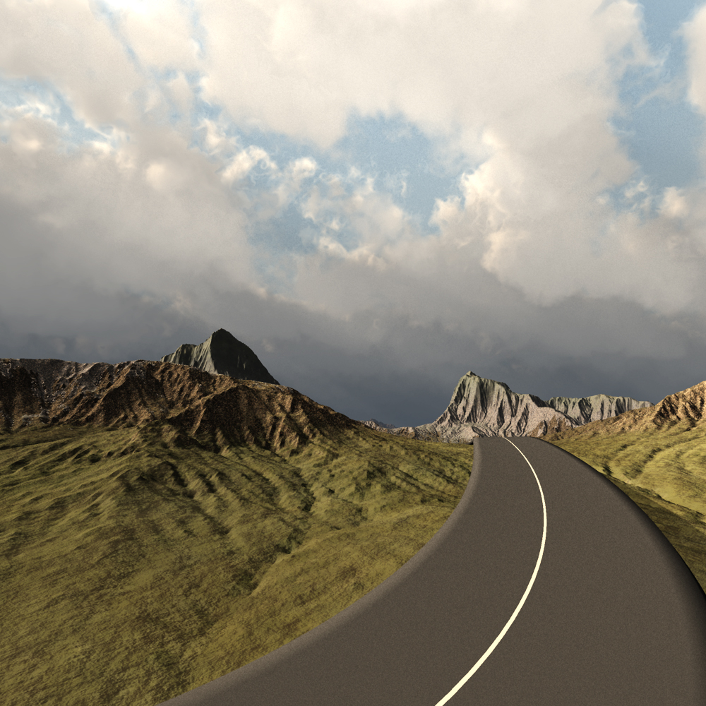 3d model terrain road vue