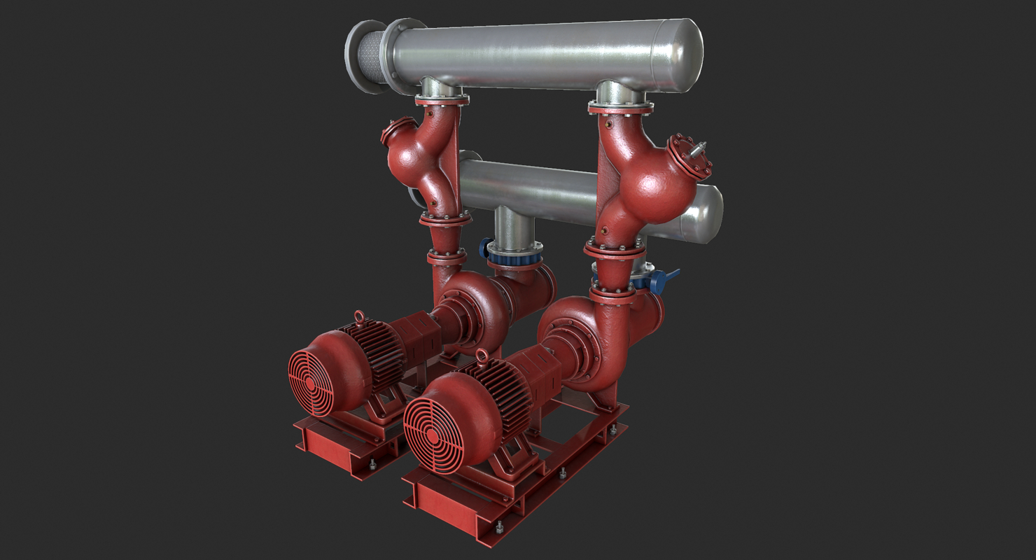 3d water pump model