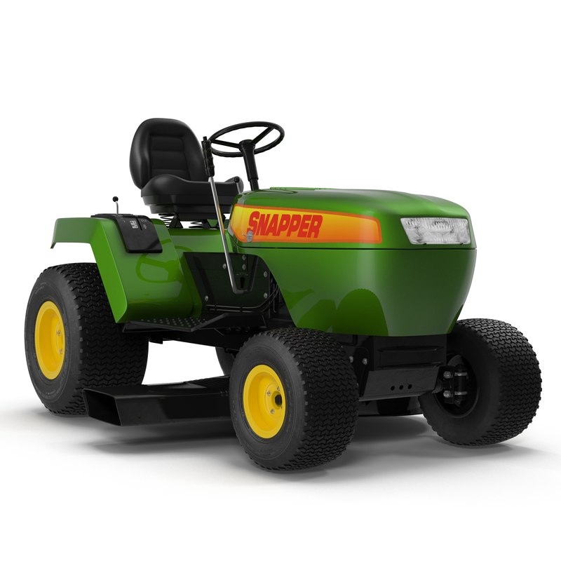 lawn tractor snapper rigged 3d model