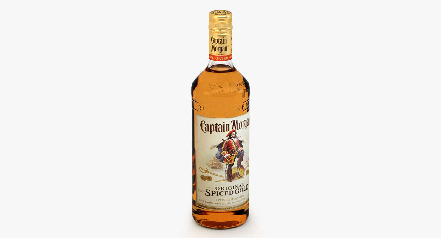 captain morgan bottle c4d