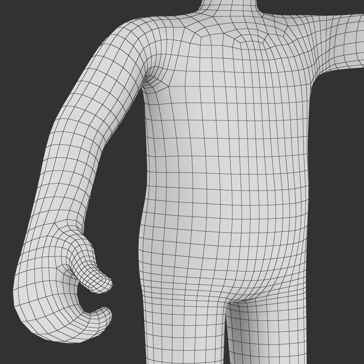 3d white man character model