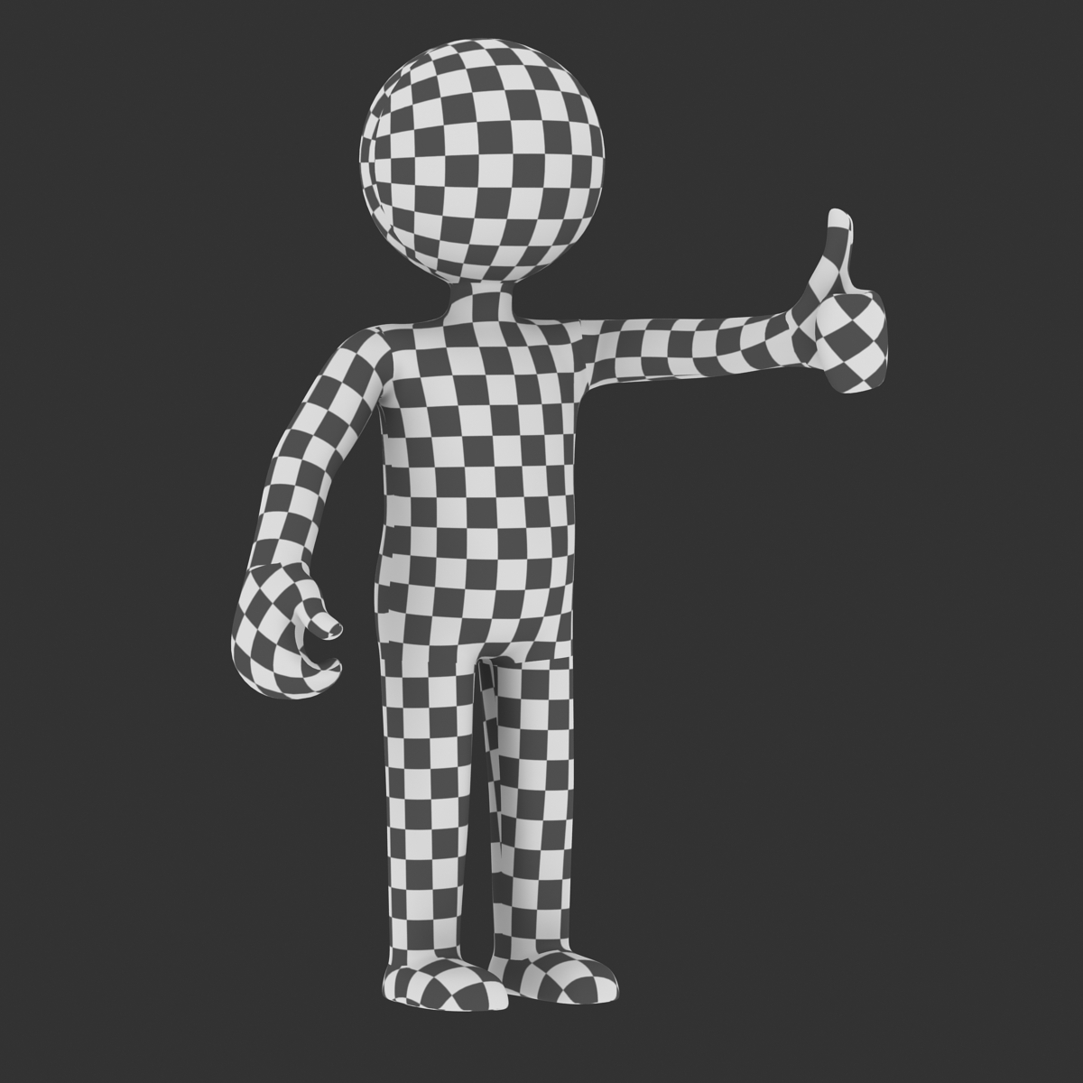 3d white man character model