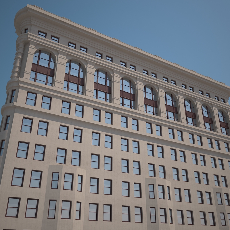 3d model flatiron building flat