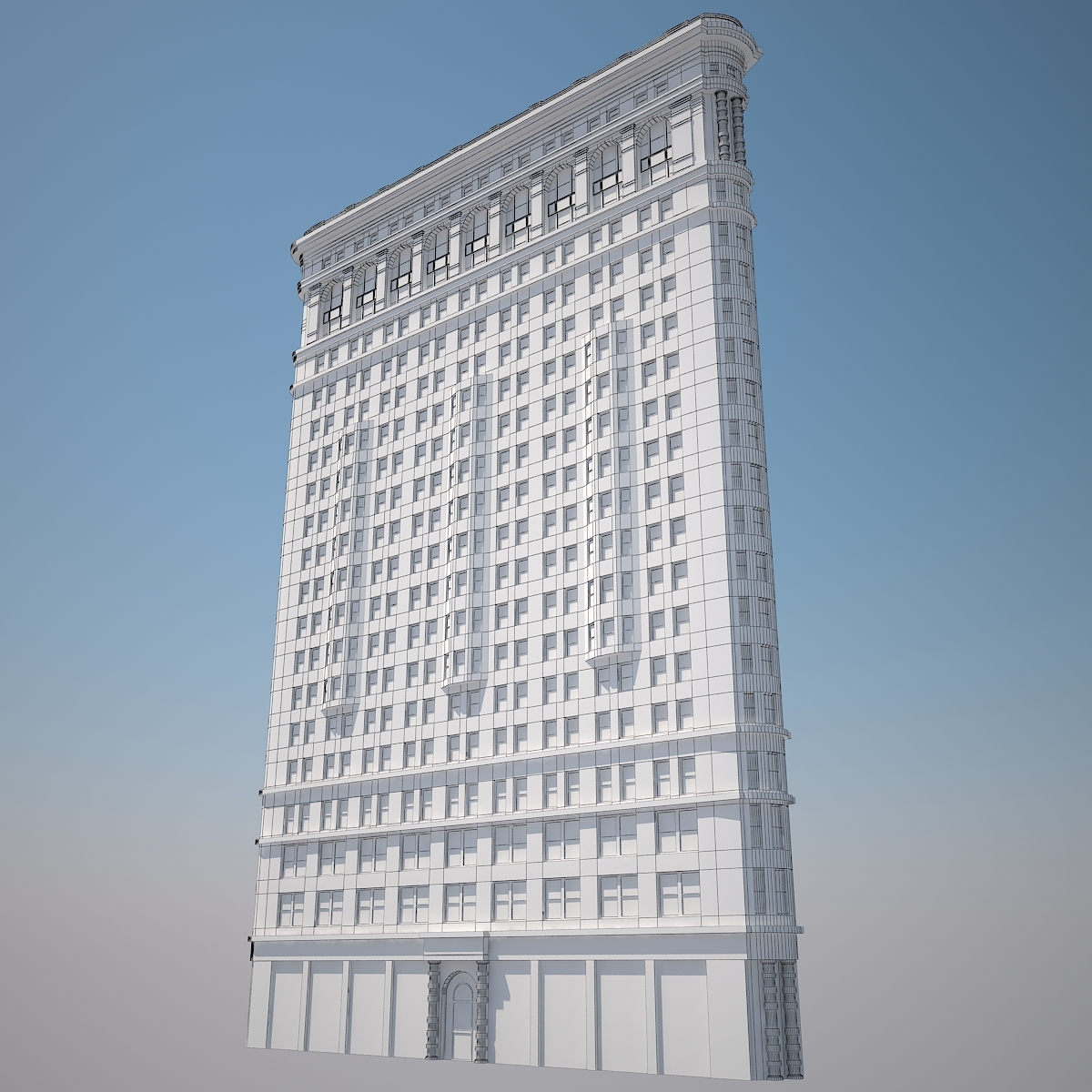 3d model flatiron building flat