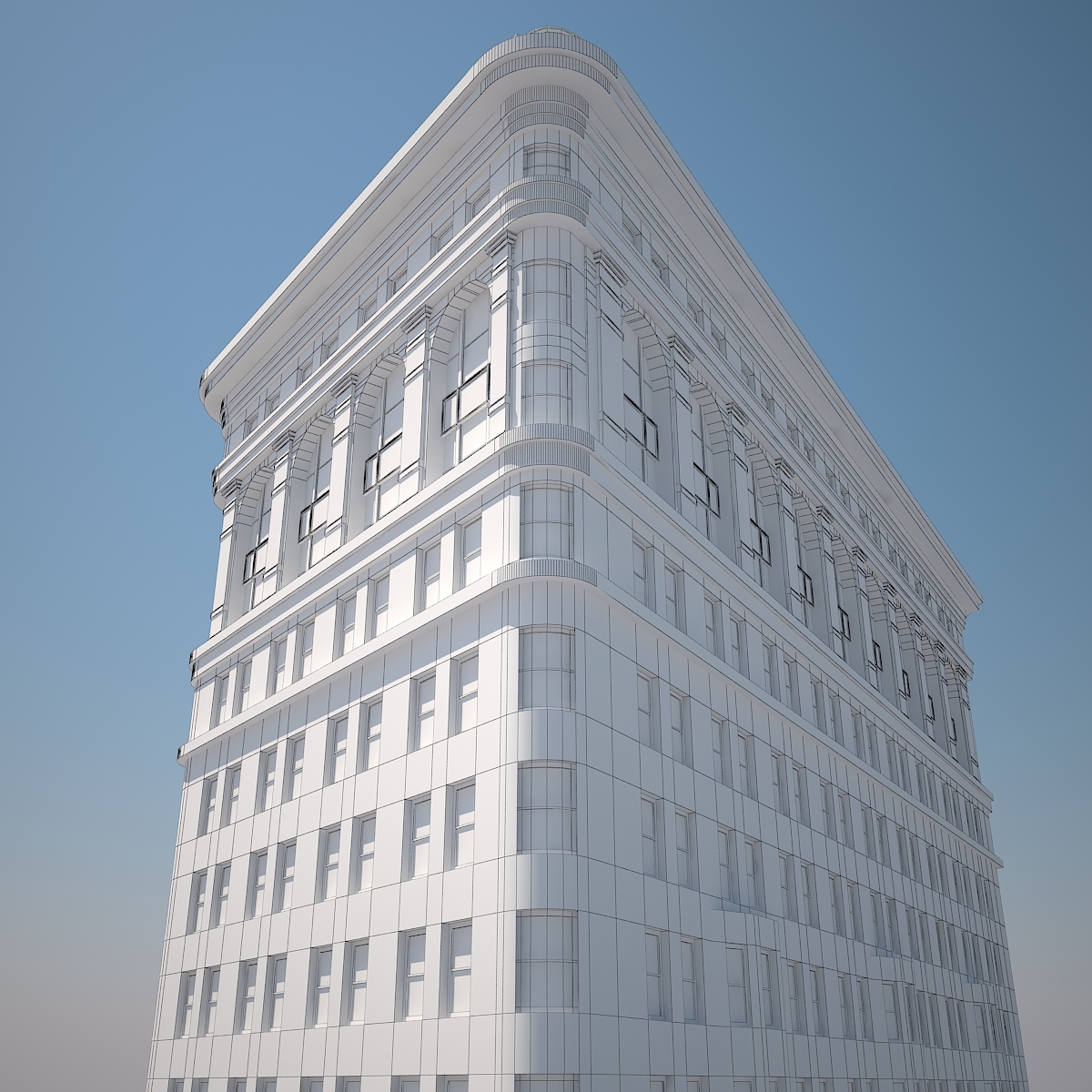 3d model flatiron building flat